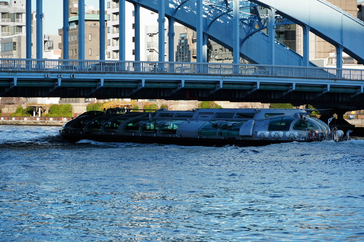 橋のある風景⑥隅田川を航行する水上バス「ホタルナ」 - 嵐、ゴルフ、ミステリーの日々2