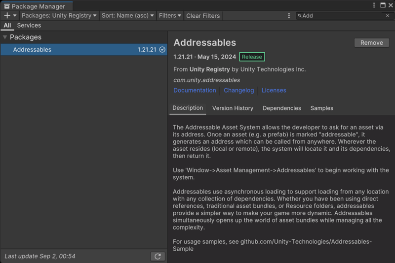 UnityのAddressableを使ってリソースを管理してロードする方法 - ARCELIFE