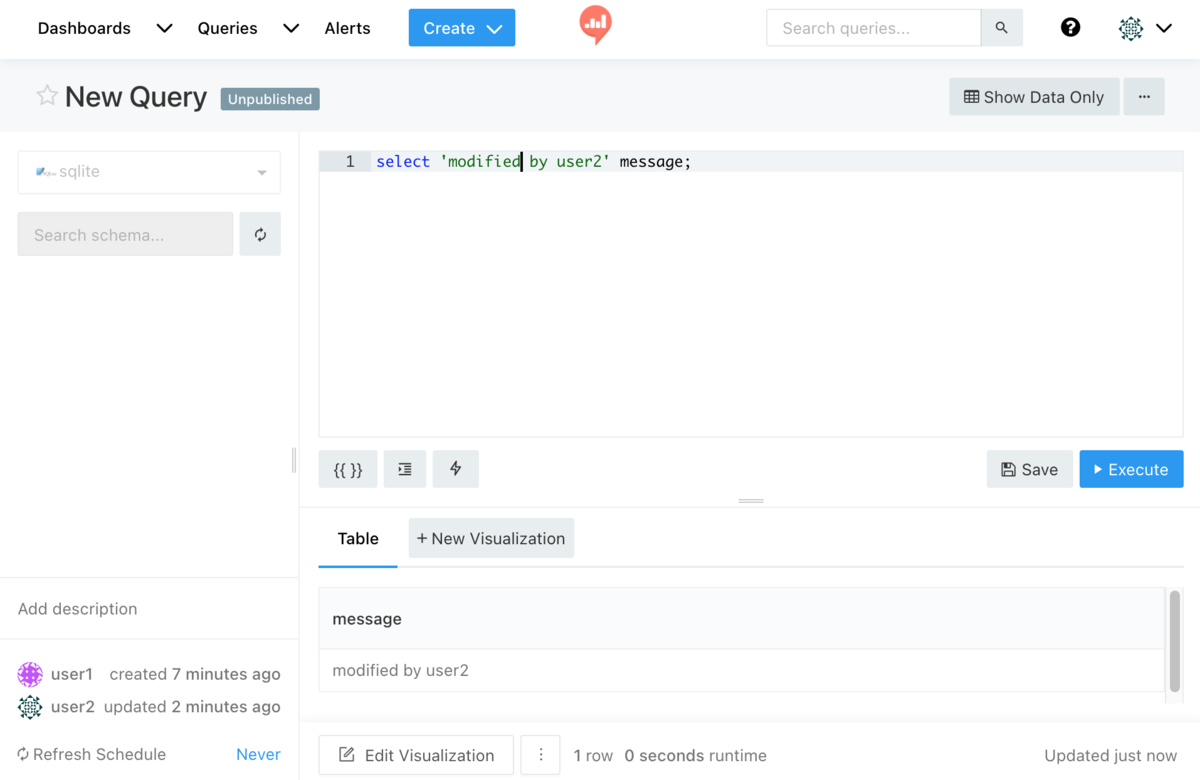 Redash でひとつのクエリを admin グループ所属ではない複数のユーザーで編集するための設定 - ariarijp’s blog