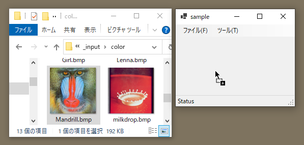 Visual Basic でOpenCV⑦ - ドラッグ&ドロップ - arques’s diary