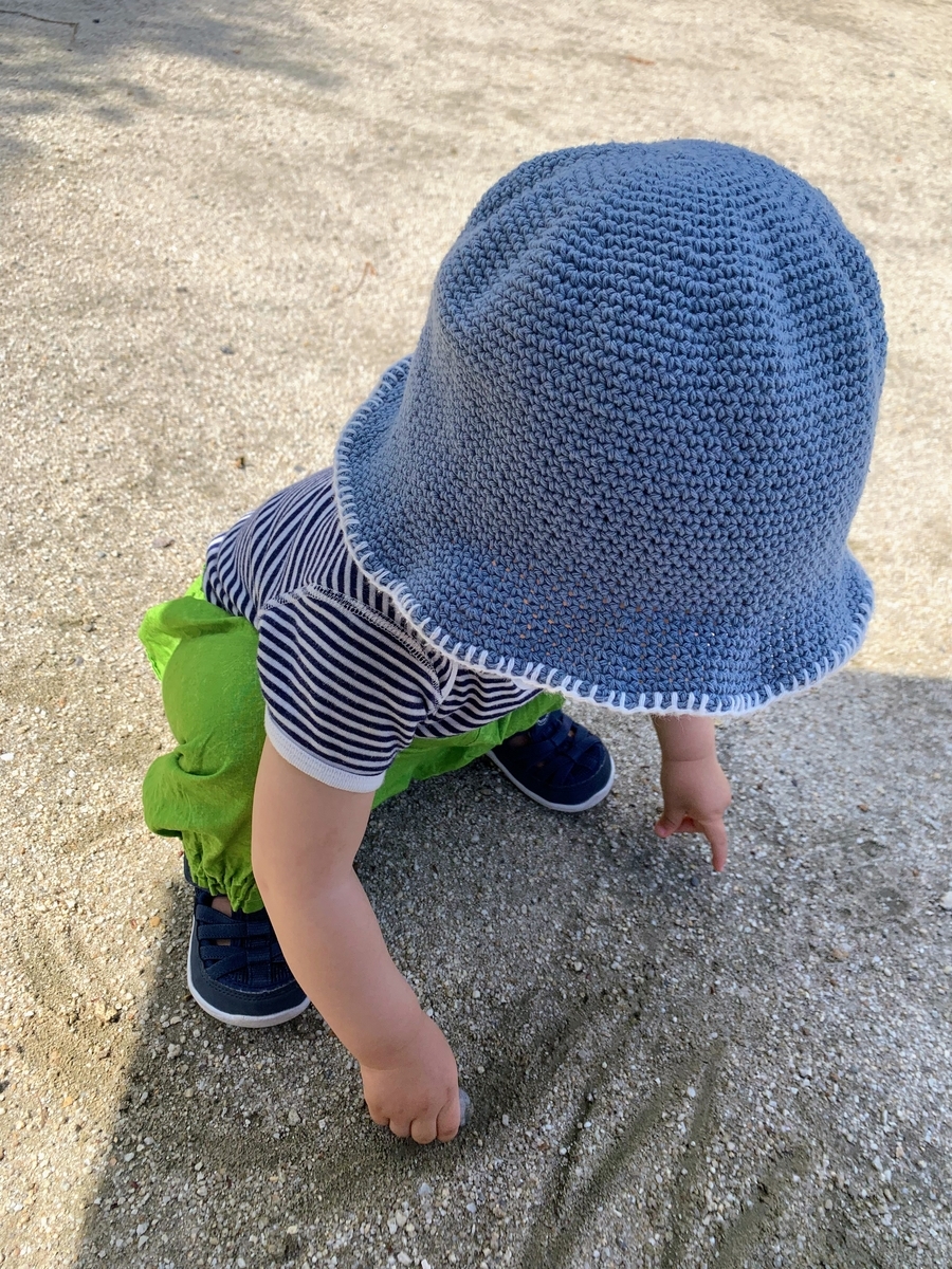 【ベビー＆キッズ】簡単バケットハットの編み方🧶 - 麻と白とくま