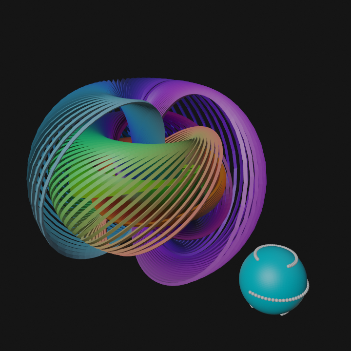 Hopf fibration in Blender with add-ons - Kukan Kogei -空間工芸-