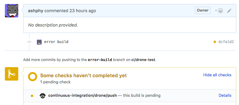 drone.io v0.8でGithub Enterprise上でのビルドステータスが更新されない問題を直す - ashphy's commit logs