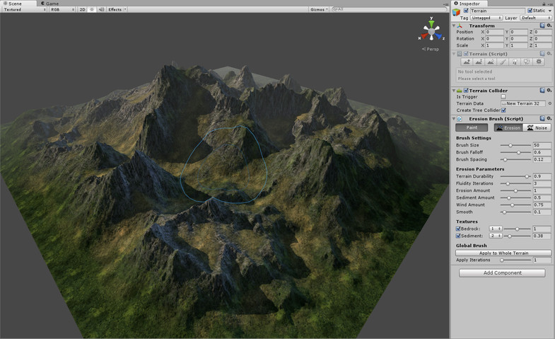 Erosion Brush Unity Terrain Unity 