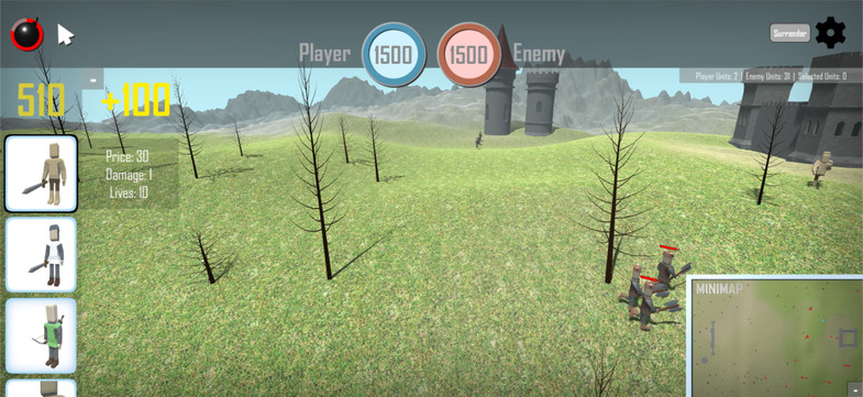 RTS Battle Kit 高大なフィールドで大勢の兵士達が戦うスマホ操作に対応したRTSゲームキット - AssetStoreまとめ