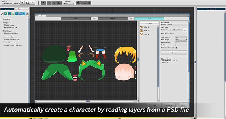【新作アセット】AnyPortrait 2Dキャラに命が宿る！キャラクターアニメーションの大型ツールが新登場！ボーンやFFDはもちろん、キャラの表情や物理挙動など高機能エディタ ...