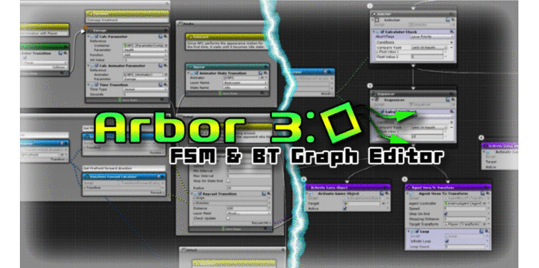 【新作アセット】Arbor 3: FSM & BT Graph Editor 日本作家さんによるビジュアルスクリプティングの新バージョン！ビヘイビアツリーとPlaymakerスタイルの両方 ...