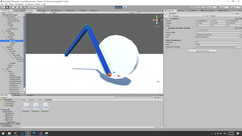 【新作無料アセット】Unityでスピーディに実装できる無料のIKシステム。ターゲットの追従、ポールの変形、視線を向ける「Fast IK ...