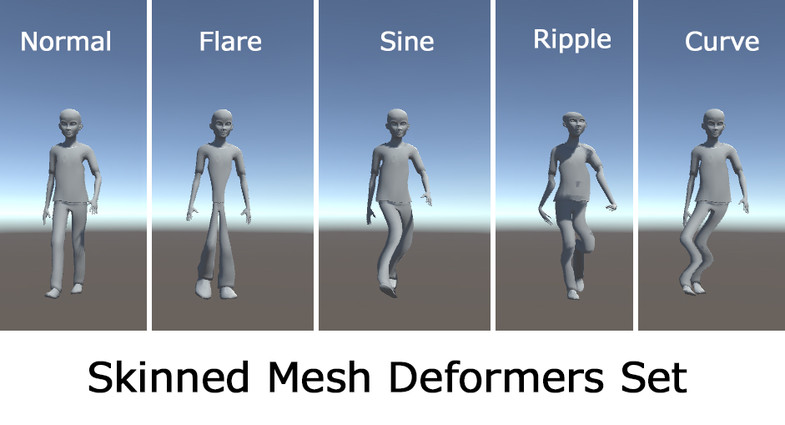 【無料化アセット】オブジェクト群、Mesh、Skinned Meshがぐにゃあ〜。歪み効果などの面白エフェクト作りが捗る動的なデフォーム ... 【無料化アセット】オブジェクト群、Mesh、Skinned Meshがぐにゃあ〜。歪み効果などの面白エフェクト作りが捗る動的なデフォーム ...
