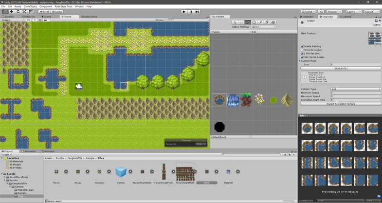 【新作無料アセット】わずか5枚のタイル素材で全隣接パターンを自動生成！UnityのTilemapとして扱える便利な2Dタイル描画補助ツール ...