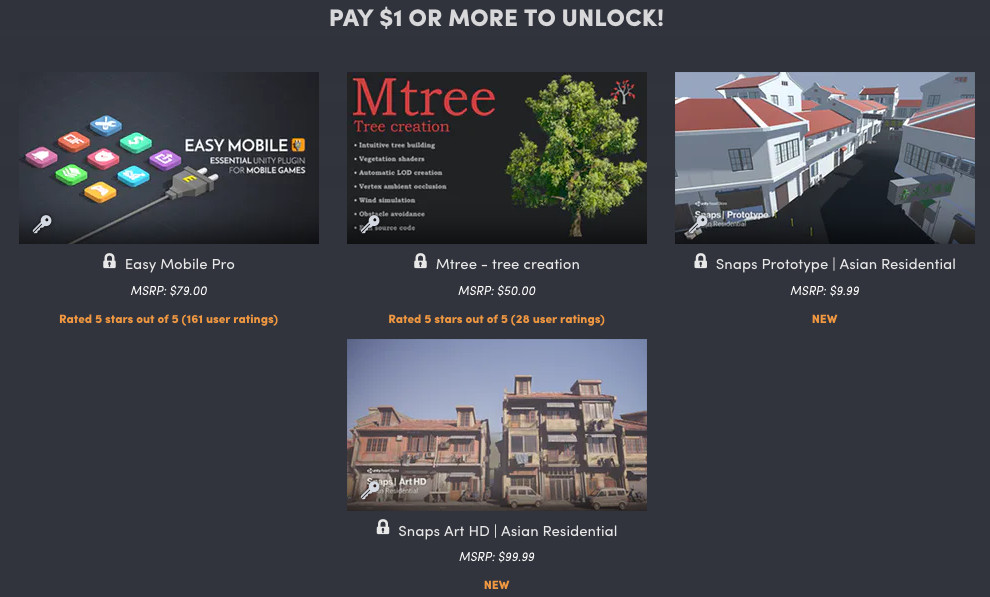 【Humble Bundle】Playmaker、Dynamic Bone、UMotion Pro、DoozyUI、Aura 2など有名アセットが破格のバンドル『Humble Unity ...