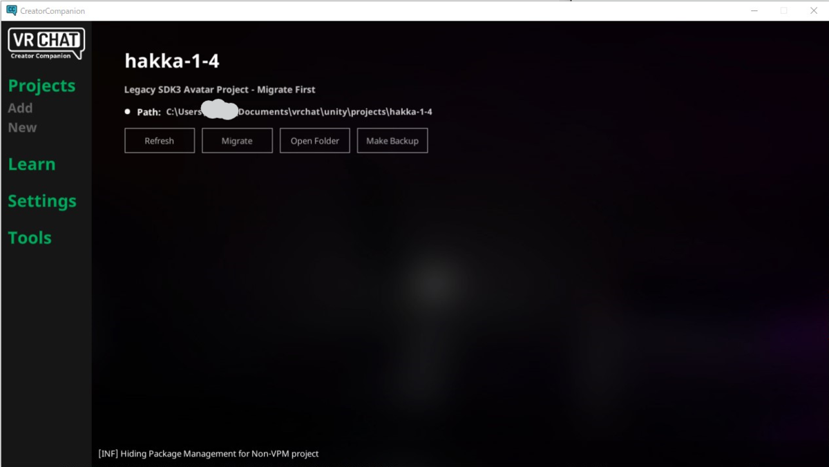 2022年末にVRCSDKのunitypackageファイルでの配布が終わるので、アバターやワールドのUnityプロジェクトなどはVRChat Creator Companion(VCC)で ...
