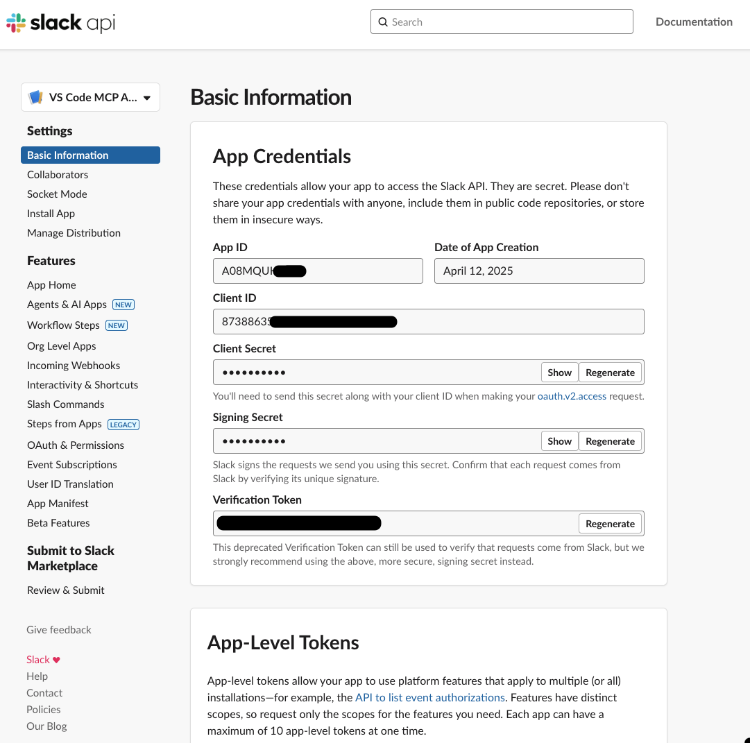 GitHub CopilotでSlackを操作するMCP Slack Serverを呼び出す (VS Code) - Azure AI Agent学習記録