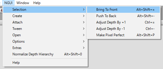 【Unity】NGUI「CONTEXT MENUS」翻訳 - コガネブログ