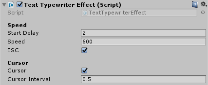 【Unity】uGUI の Text でタイプライター演出を実装できる「Typewriter Text Effect Script」紹介（$2.16） - コガネブログ