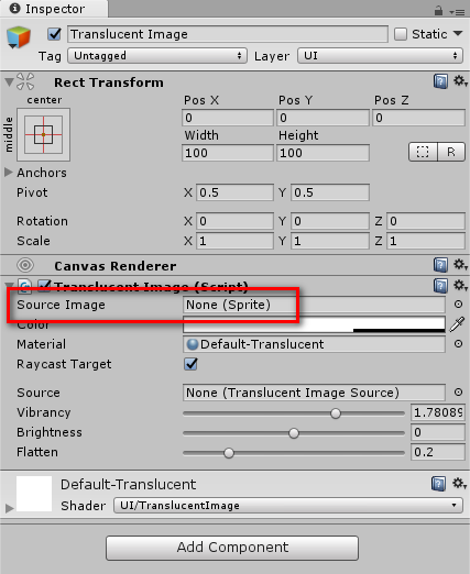 【Unity】uGUI で iOS や MacOS のようなぼかし UI を実装できる「Translucent Image」紹介（$21.59） - コガネブログ