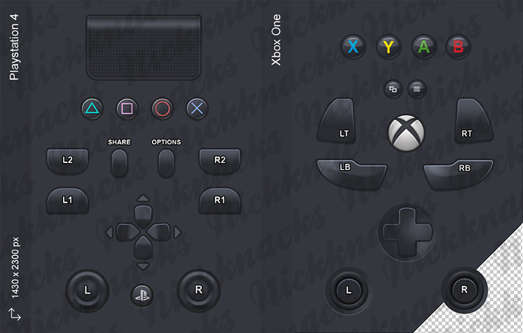 【Unity】Switch、PS4、Vita、Xbox One、Steam、キーボード、マウスの各ボタンやコントローラの PNG・PSD ...
