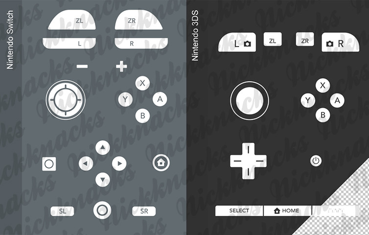 【Unity】Switch、PS4、Vita、Xbox One、Steam、キーボード、マウスの各ボタンやコントローラの PNG・PSD ...
