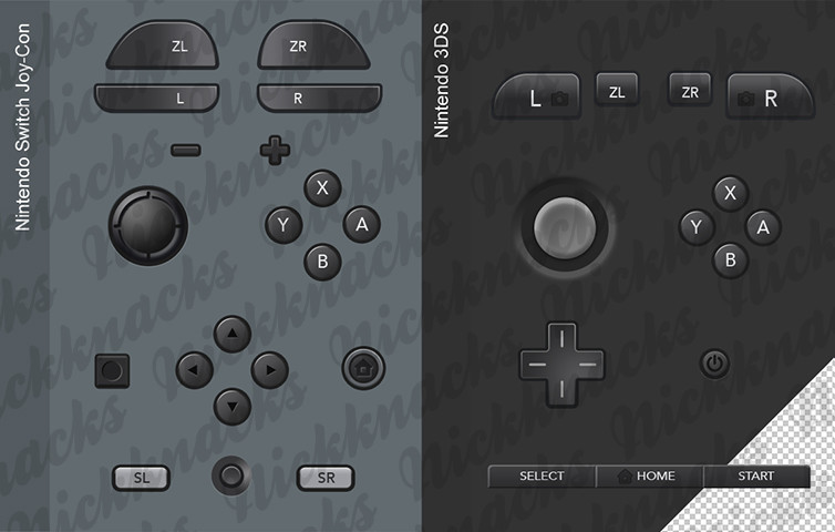 【Unity】Switch、PS4、Vita、Xbox One、Steam、キーボード、マウスの各ボタンやコントローラの PNG・PSD ...