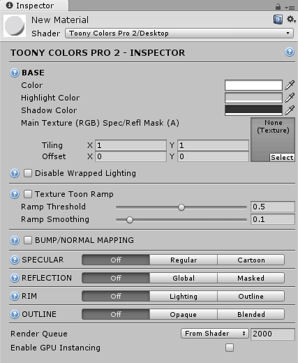 【Unity】簡単にキレイなトゥーンシェーダを使用したり作成したりできる「Toony Colors Pro 2」紹介（$43.20） - コガネブログ