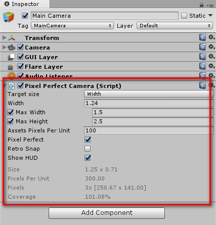 【Unity】ドット絵を綺麗に表示できる「Pixel Perfect Camera」紹介（$5.39） - コガネブログ
