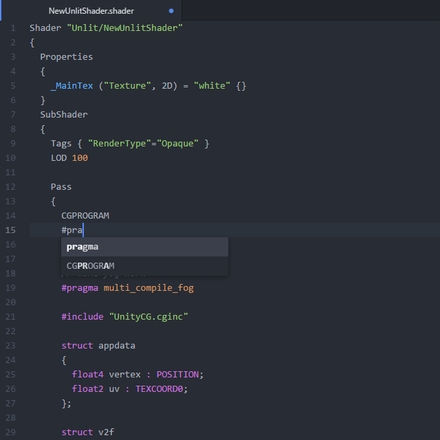 【Unity】ShaderLab のハイライトとコード補完を有効化する Atom のパッケージ「language-shadercode-shaderlab」紹介 - コガネブログ