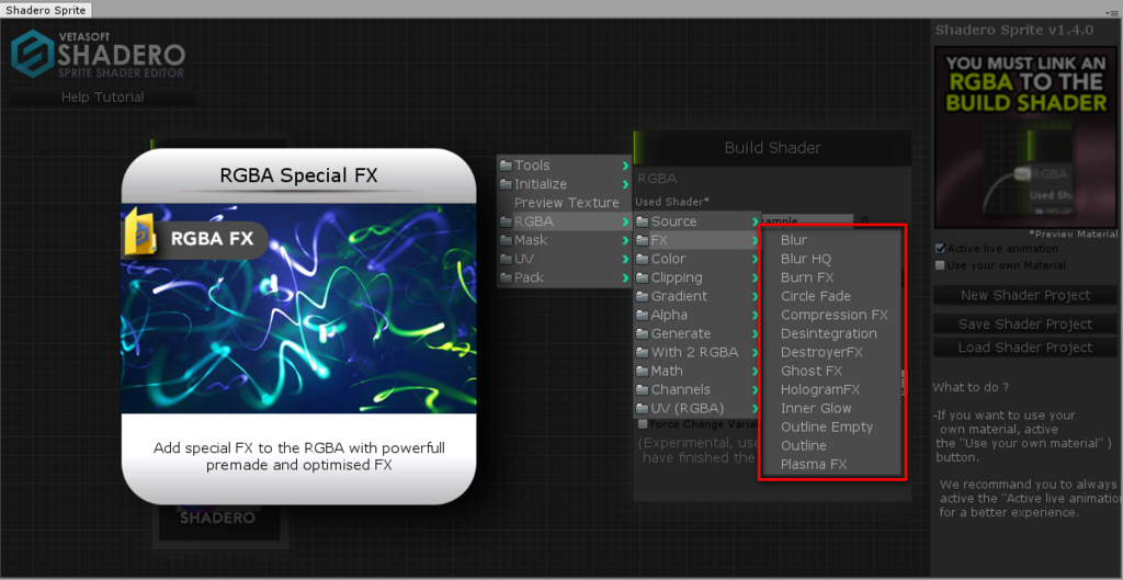 【Unity】「Shadero Sprite」FX ノード紹介 - コガネブログ