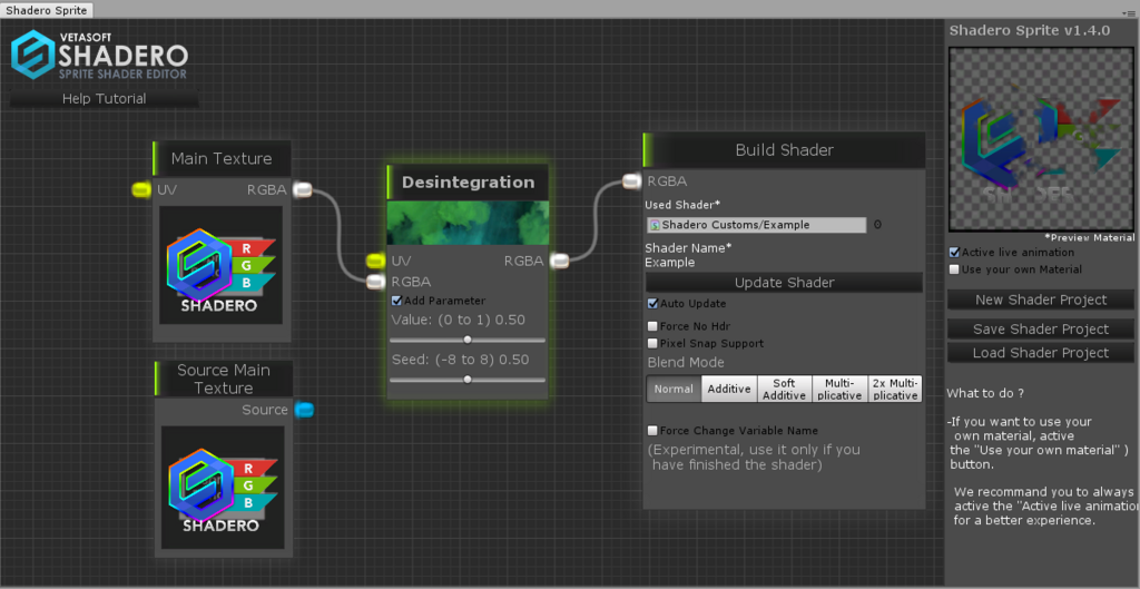 【Unity】「Shadero Sprite」FX ノード紹介 - コガネブログ
