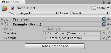 【Unity】Inspector のパラメータの欄に GetComponent ボタンを追加する Attribute - コガネブログ