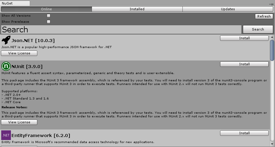 【Unity】NuGet パッケージ マネージャーを Unity エディタ上で使える「NuGetForUnity」紹介 - コガネブログ