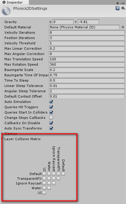 【Unity】Physics2DSettings の Layer Collision Matrix のすべてのチェックをオフにするエディタ拡張 ...