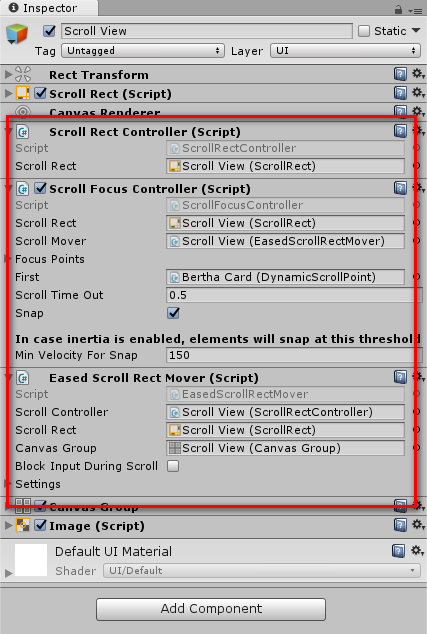 【Unity】uGUI のスクロールで滑らかなスナップを実装できる「Simple UI - Scroll View Extensions」紹介（$16.20） - コガネブログ