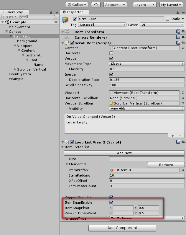 【Unity】【UGUI Super ScrollView】スナップするスクロールビューを作る - コガネブログ