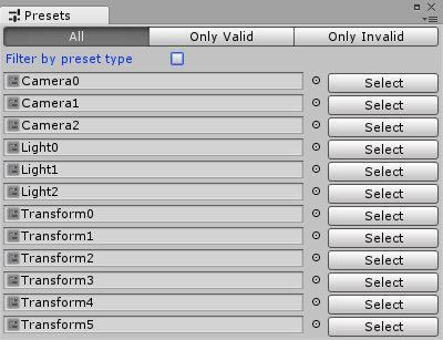 【Unity】Presets を一覧で確認できる「Presets browser」紹介 - コガネブログ