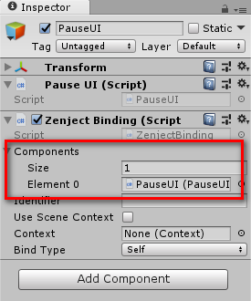 【Unity】【Zenject】シーン内のコンポーネントの参照を自動で設定する方法 - コガネブログ