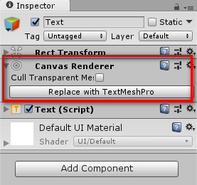 【Unity】uGUI の Text を TextMesh Pro に置換できる「TextMeshProReplacer」紹介 - コガネブログ