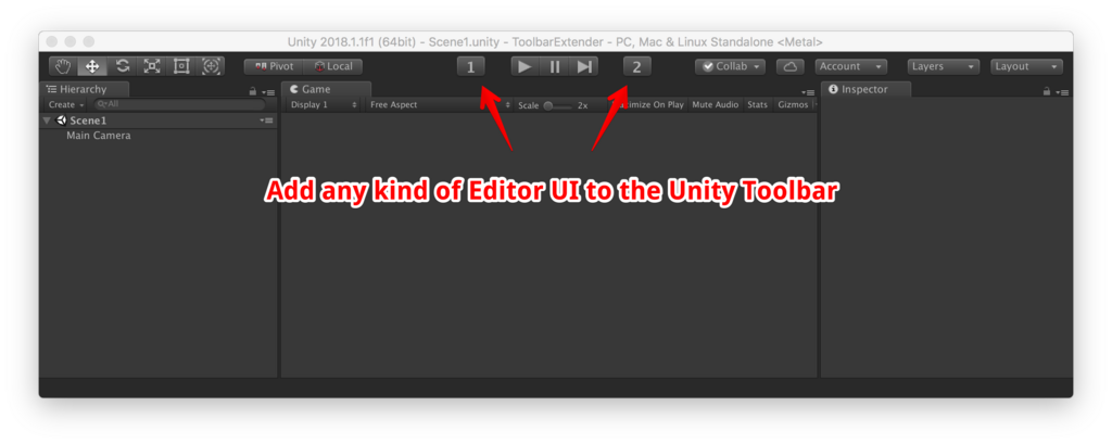 【Unity】Unity エディタ上部の再生ボタンの両サイドにボタンを配置できるエディタ拡張「unity-toolbar-extender ...