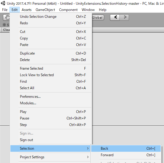 【Unity】Ctrl + [ や Ctrl + ] で選択状態を次に進めたり前に戻したりできる「UnityExtensions.SelectionHistory」紹介 - コガネブログ