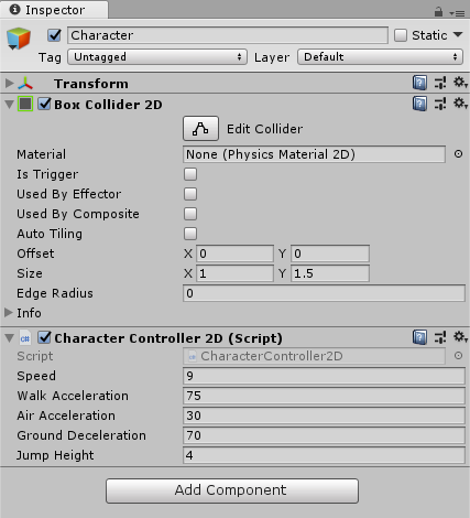 【Unity】シンプルな 2D のキャラクターコントローラを使用できる「2D Character Controller Tutorial」紹介 - コガネブログ