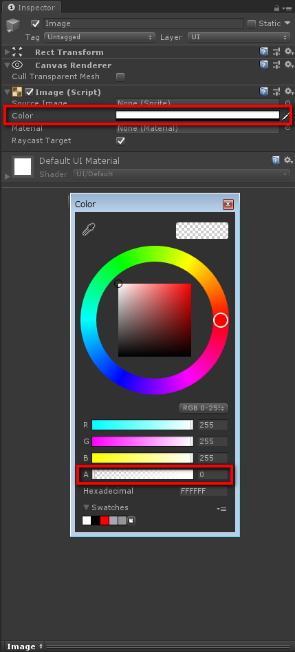 【Unity】uGUI で Canvas Renderer の「Cull Transparent Mesh」をオンにすると透明なオブジェクトの ...