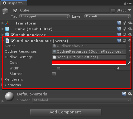 【Unity】3D オブジェクトにアウトラインを表示できる「UnityFx.Outline」紹介 - コガネブログ