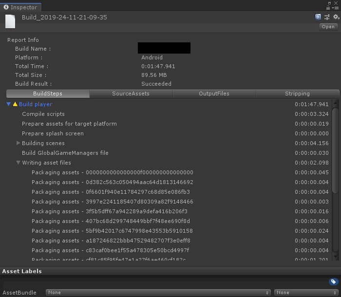 【Unity】Inspector で Build Report を確認する方法 - コガネブログ