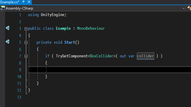 【Unity】TryGetComponent の if 文を簡単に記述できる ReSharper の Live Template - コガネブログ