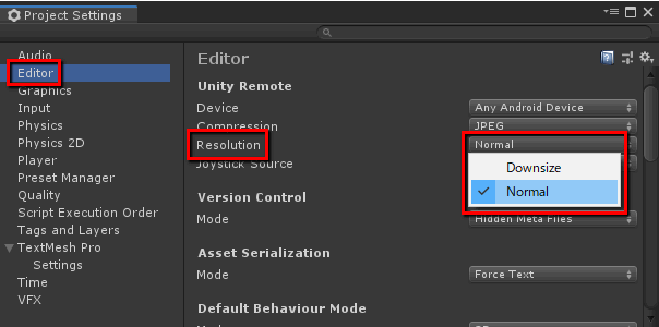 【Unity】Unity Remote で表示されるゲーム画面をキレイにする方法 - コガネブログ