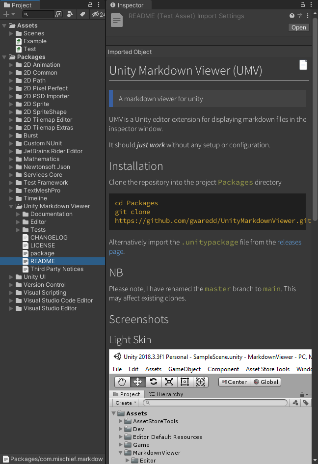 【Unity】Inspector で Markdown のプレビューを確認できる「Unity Markdown Viewer」紹介 - コガネブログ