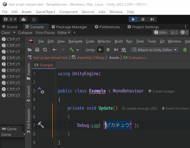 【Unity】Unity 再生中にスクリプトの変更を反映できる「Fast Script Reload」紹介 - コガネブログ