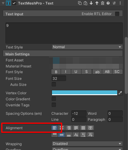 【Unity】3D Object の TextMesh Pro で中心の位置がズレる場合 - コガネブログ