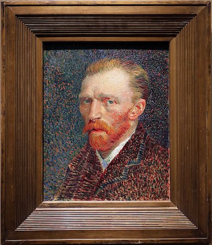 ゴッホ《点描の自画像》〜神経まで見える、点描自画像のざわめく迫力 - アートの聖書