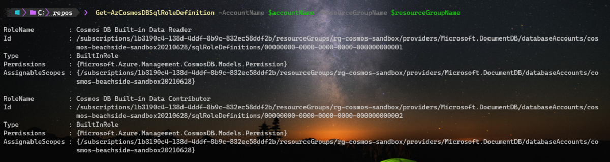Cosmos DB で RBAC を構成して接続文字列の管理を不要にする ( Azure, PowerShell ) - BEACHSIDE BLOG