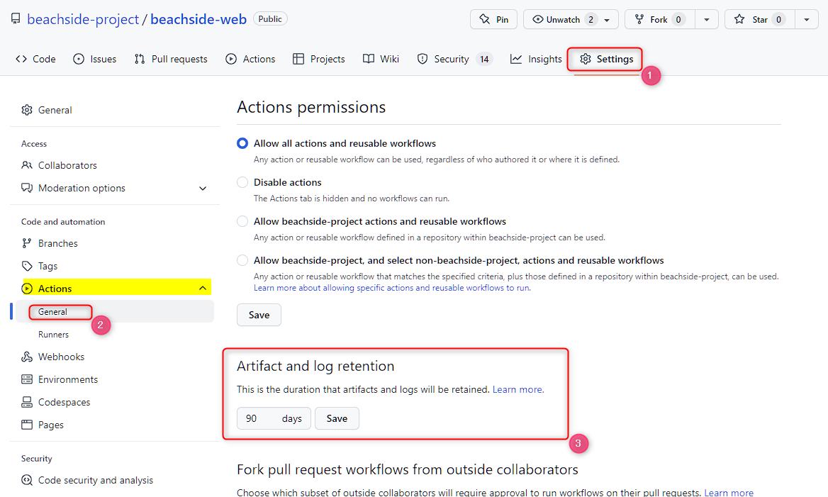 GitHub Actions の storage の容量がいっぱいになった時の対処方法とエコな運用 Tips - BEACHSIDE BLOG